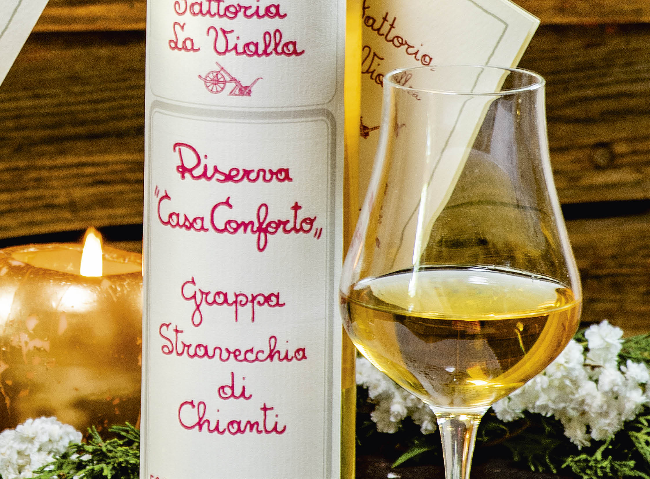 Extra lang gelagert, aus demeter trauben Grappa Stravecchia von Chianti ...