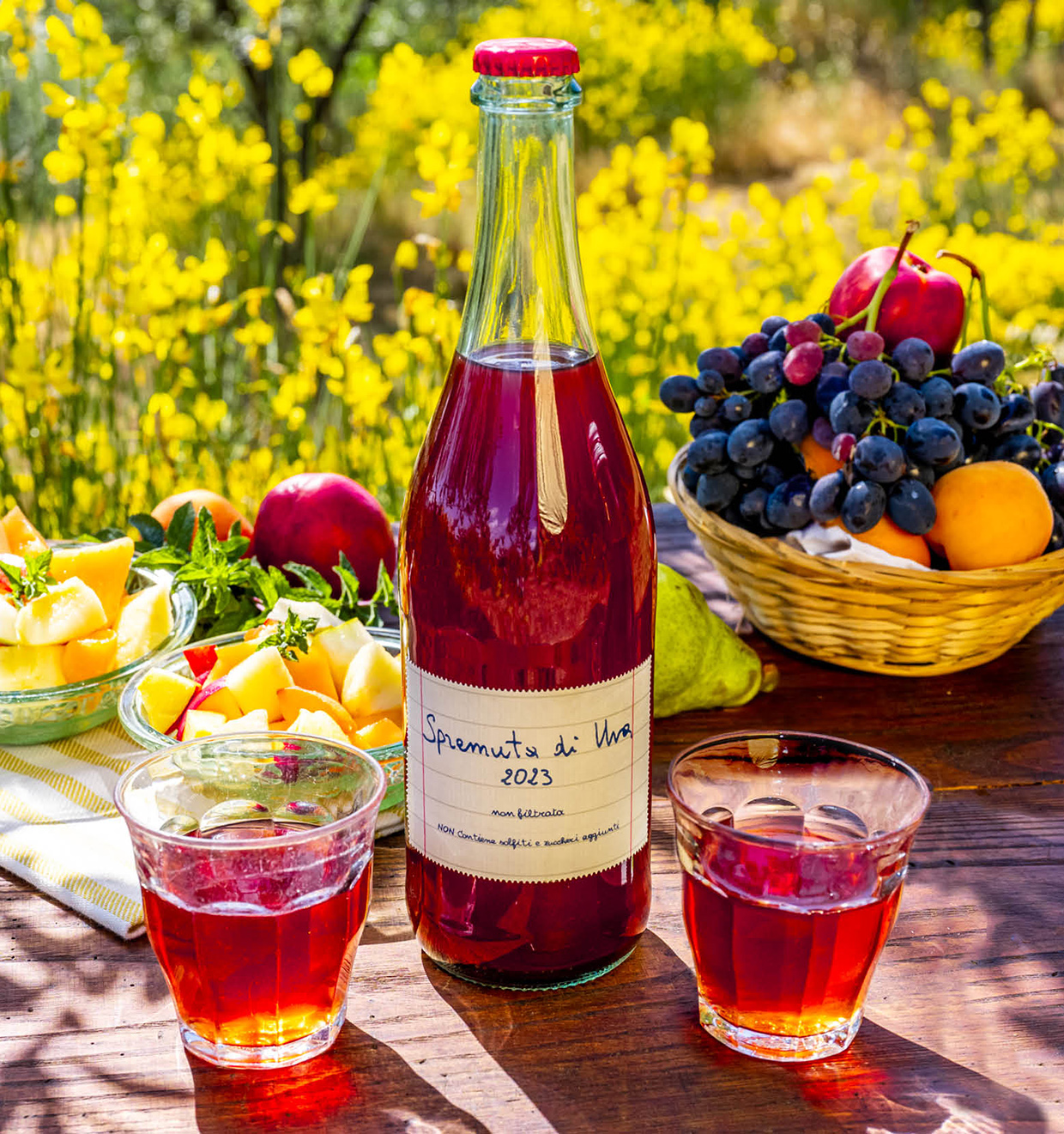 Vers blauwe druivensap, ongefilterd Spremuta di Uva 2023 (Doos met 6 ...